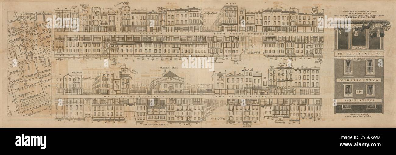 Tallis London Street View #52 Tottenham Court Road (Centre) 1839 old ...