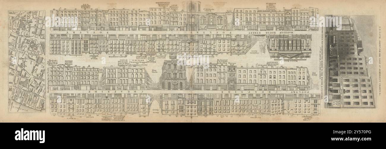 Tallis London Street View #38 Cheapside (East), Poultry & Mansion House ...