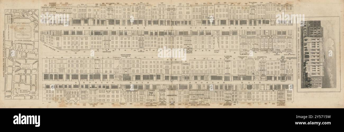 Tallis London Street View #11 High Holborn (#3 Centre East) 1838 old ...