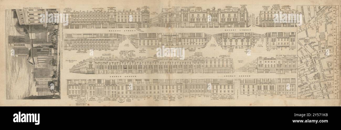 Tallis London Street View #4 Regent Street (Centre) 1838 old antique ...