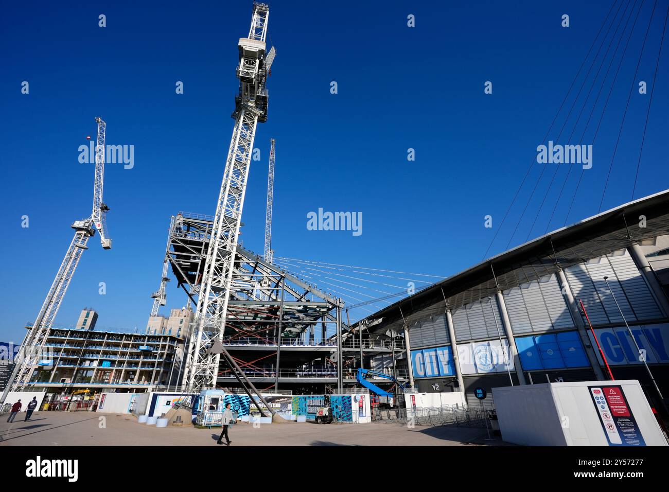 A general view of the north stand expansion ahead of the UEFA Champions ...