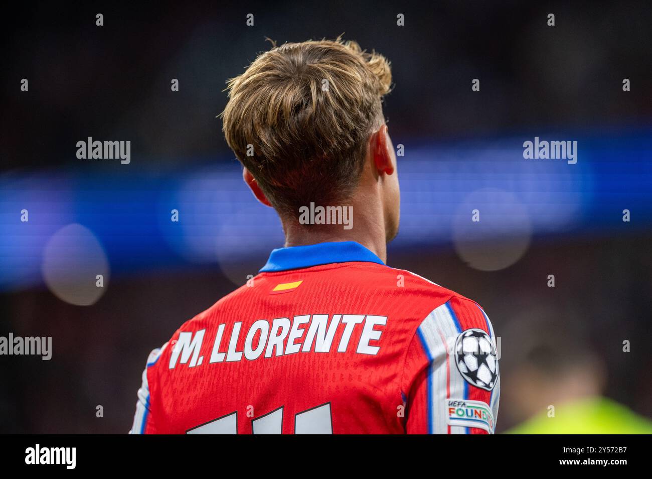 Marcos Llorente line up during the game between Atlético de Madrid and ...