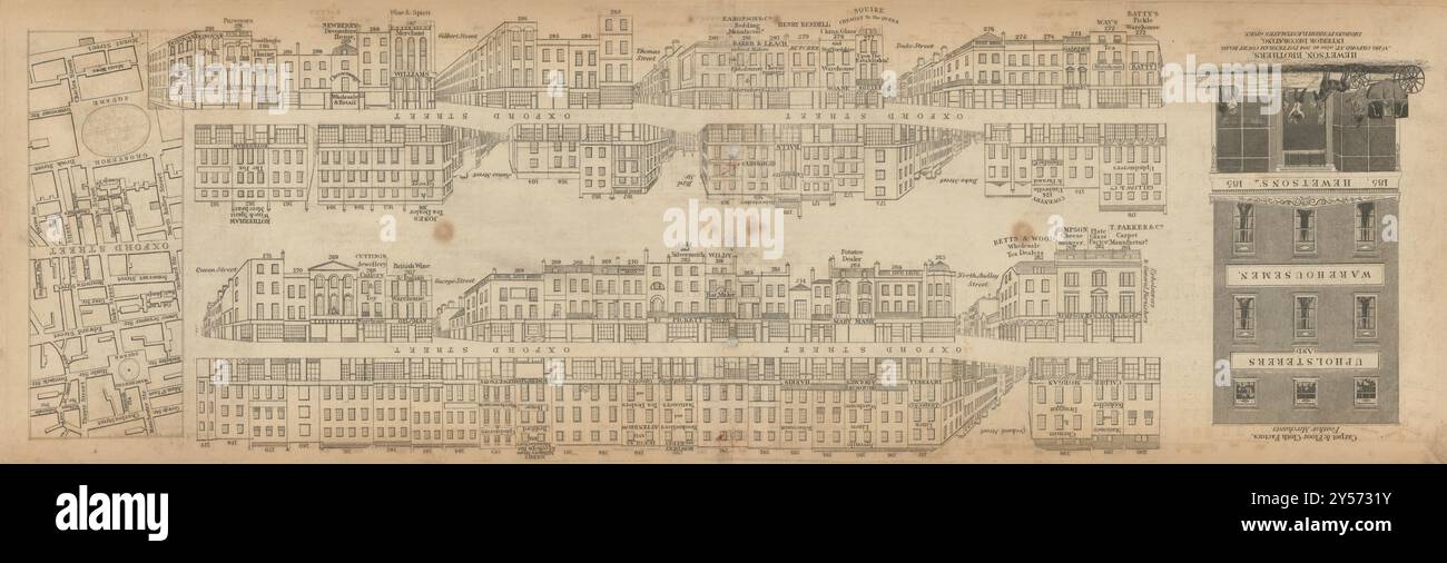 Tallis London Street View #48 Oxford Street (#2, West) 1839 old antique ...