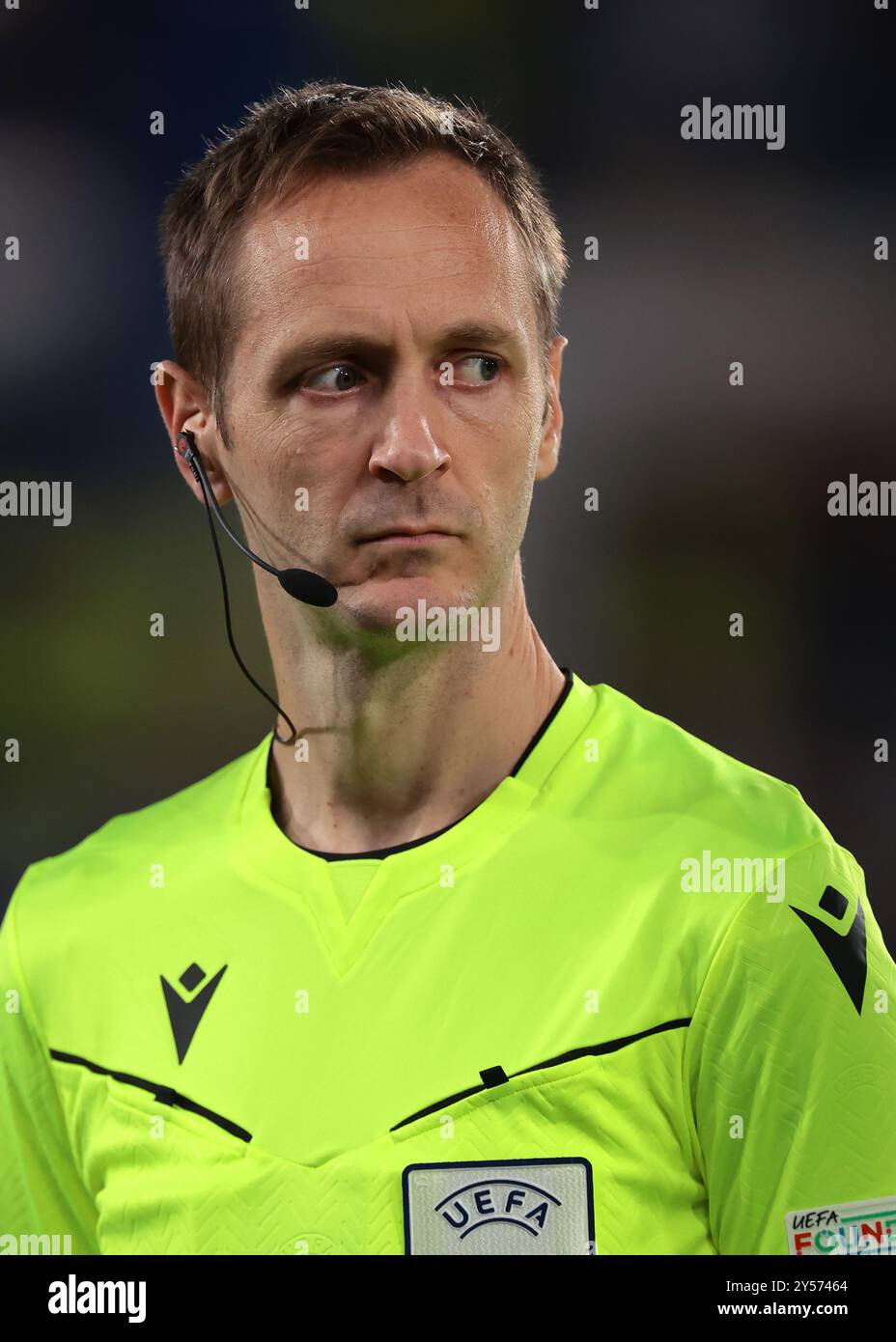 Bergamo, Italy, 19th September 2024. Assistant Referee Benjamin Pages ...