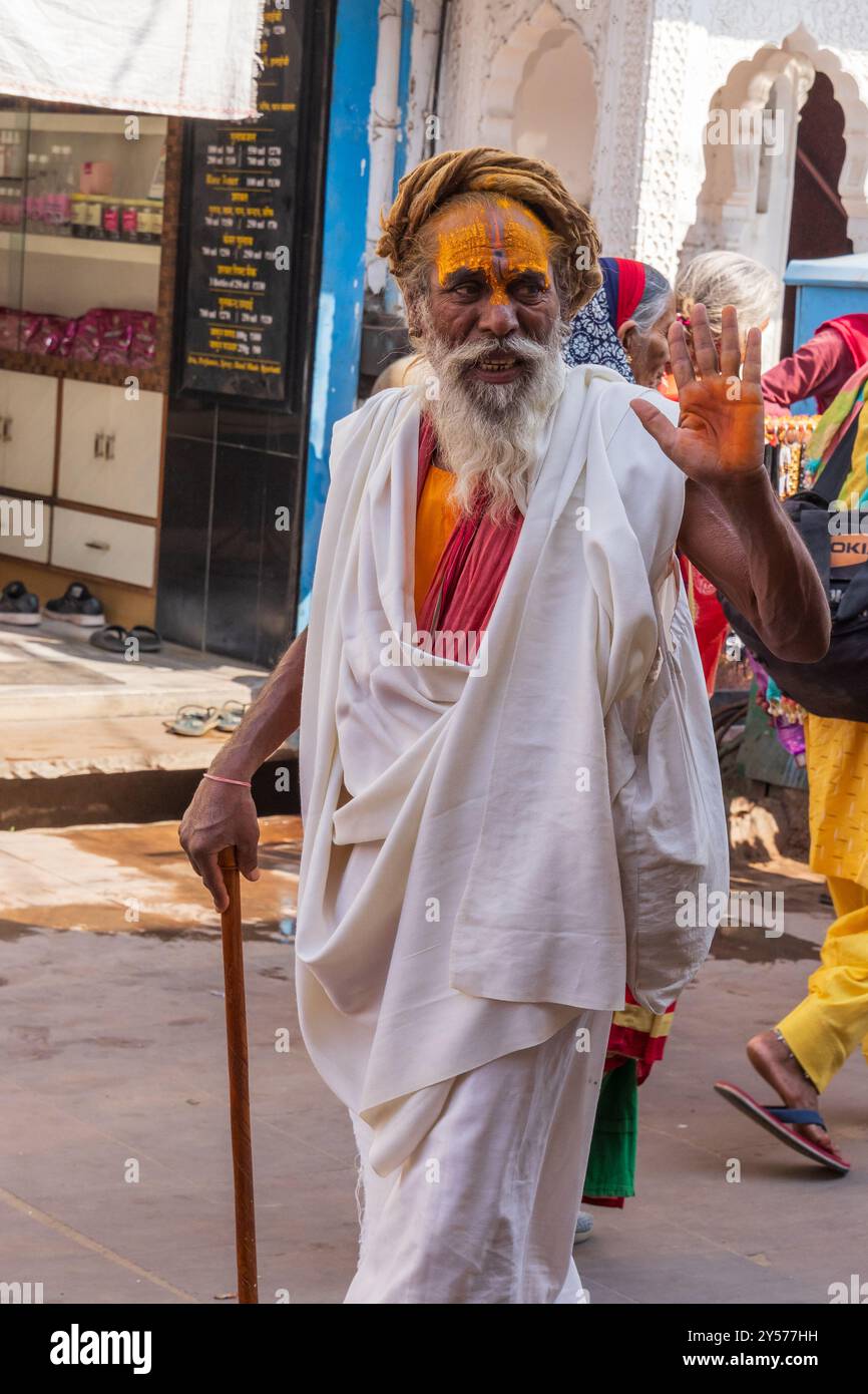 Pushkar, Rajasthan, India. November 7, 2022. Sadhu at the Pushkar ...