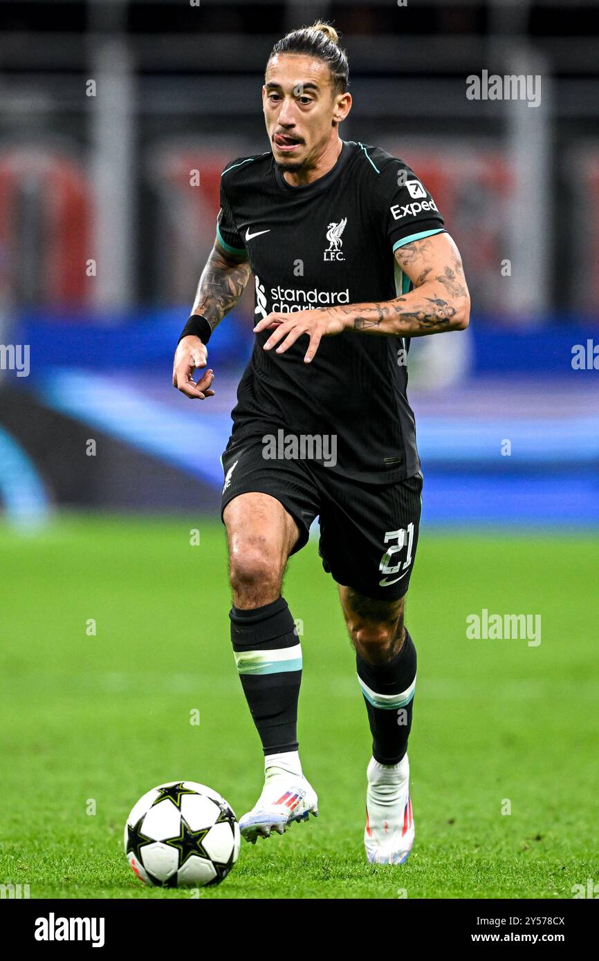 San Siro Stadium, 17.09.24: Konstantinos Tsimikas (21 FC Liverpool) in ...