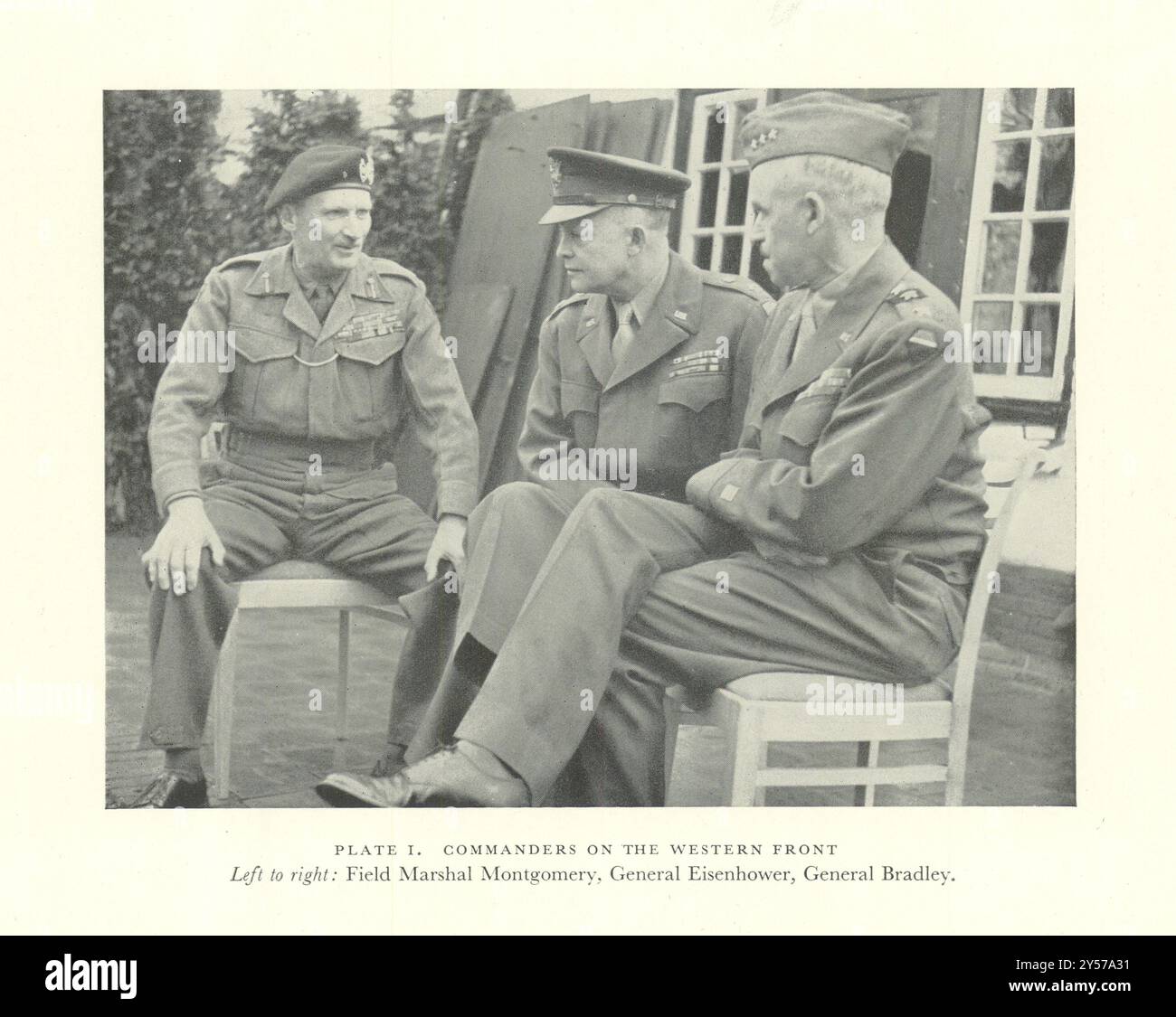 World War Two Allied Western Front commanders Montgomery Eisenhower ...
