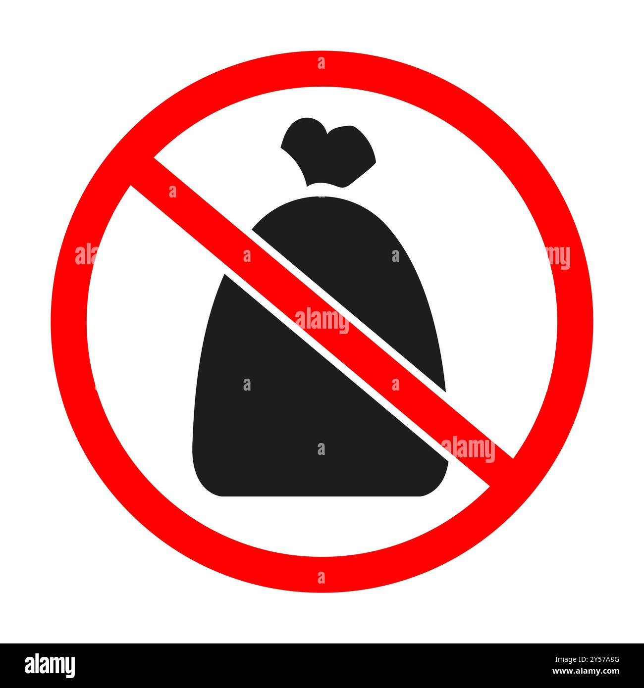 A sign that it is forbidden to throw away garbage Stock Vector Image ...
