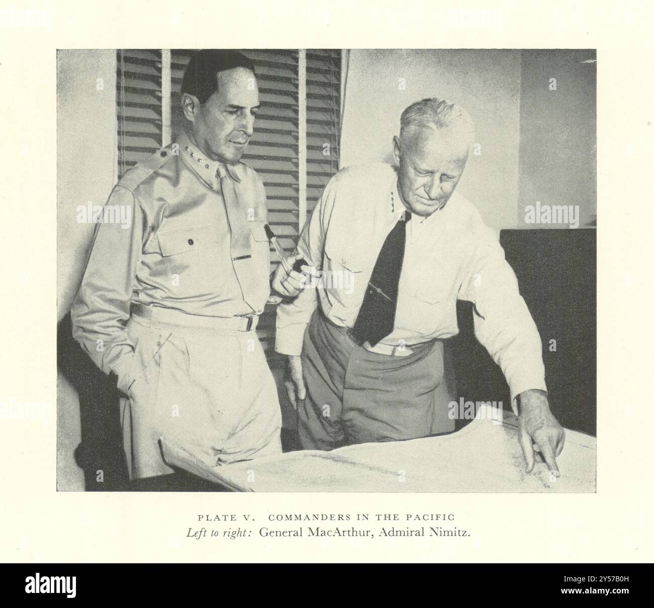 Allied Pacific Commanders. General MacArthur, Admiral Nimitz. World War ...