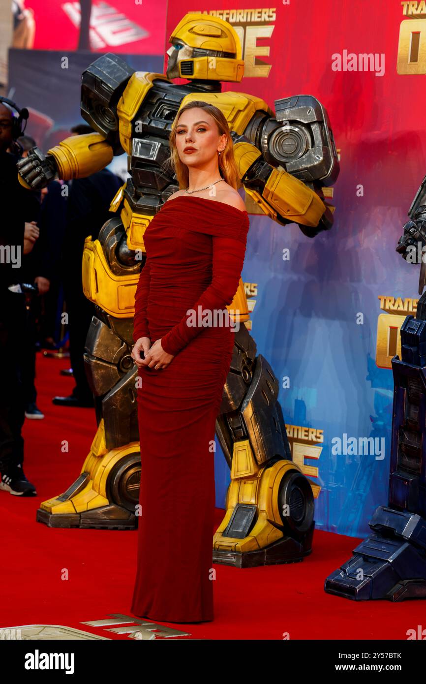 Scarlett Johansson attends the Transformers One European Premiere at ...