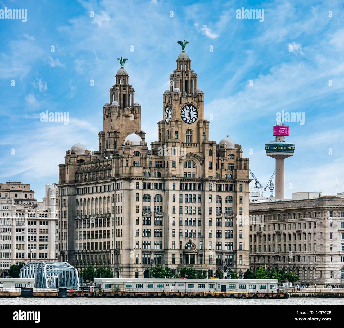 St John's Beacon Radio City observation tower and grand Royal Liver ...