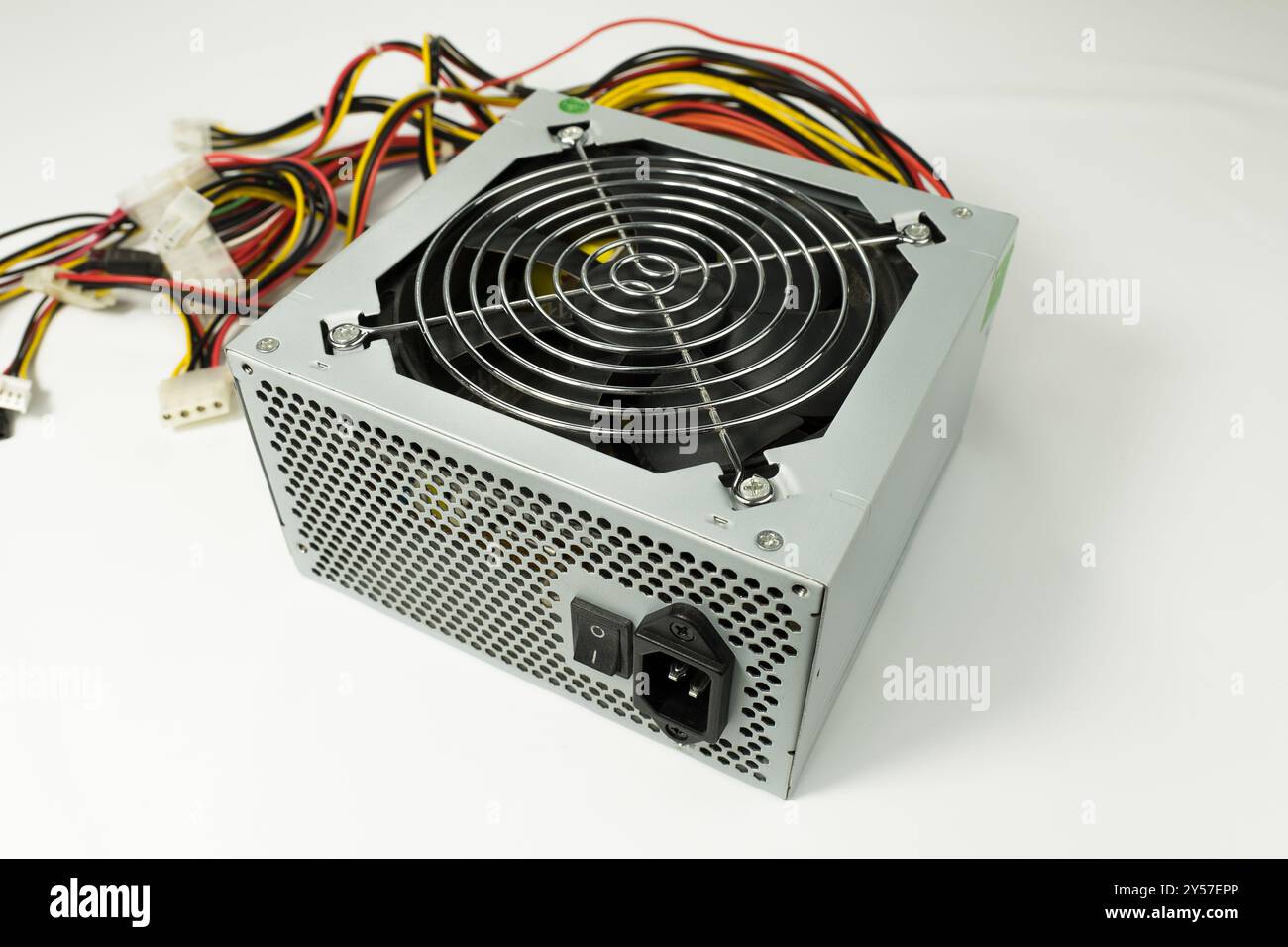 Computer power supply box with a cables Stock Photo - Alamy