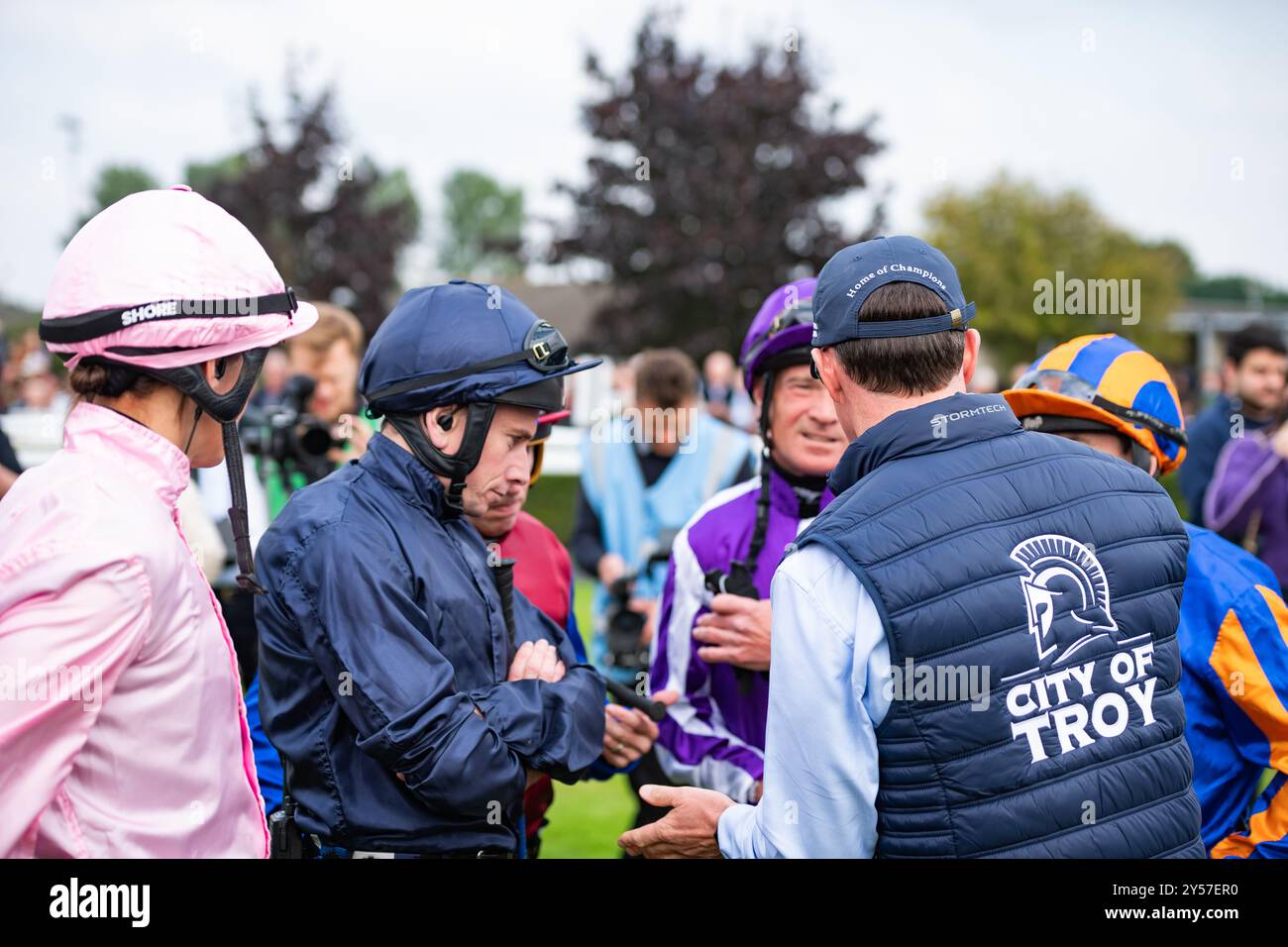 Southwell, United Kingdom, Friday 20th September 2024; the jockeys ...