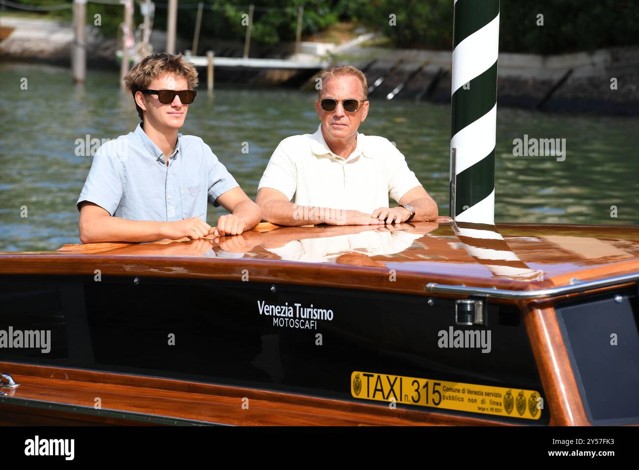 VENICE, ITALY - SEPTEMBER 7: Kevin Costner and his son Cayden Wyatt ...