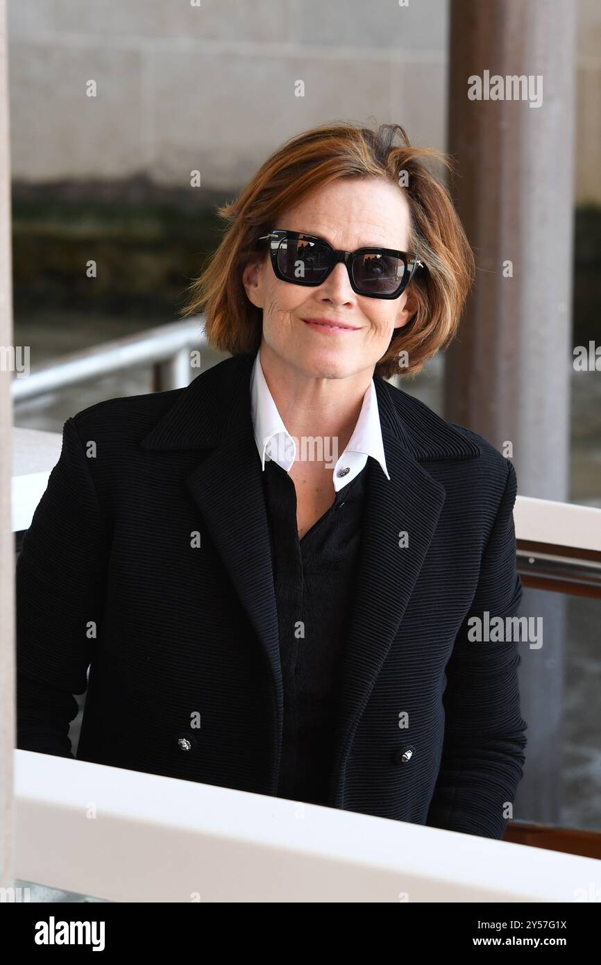 VENICE, ITALY - AUGUST 27: Sigourney Weaver are seen arriving ahead of ...