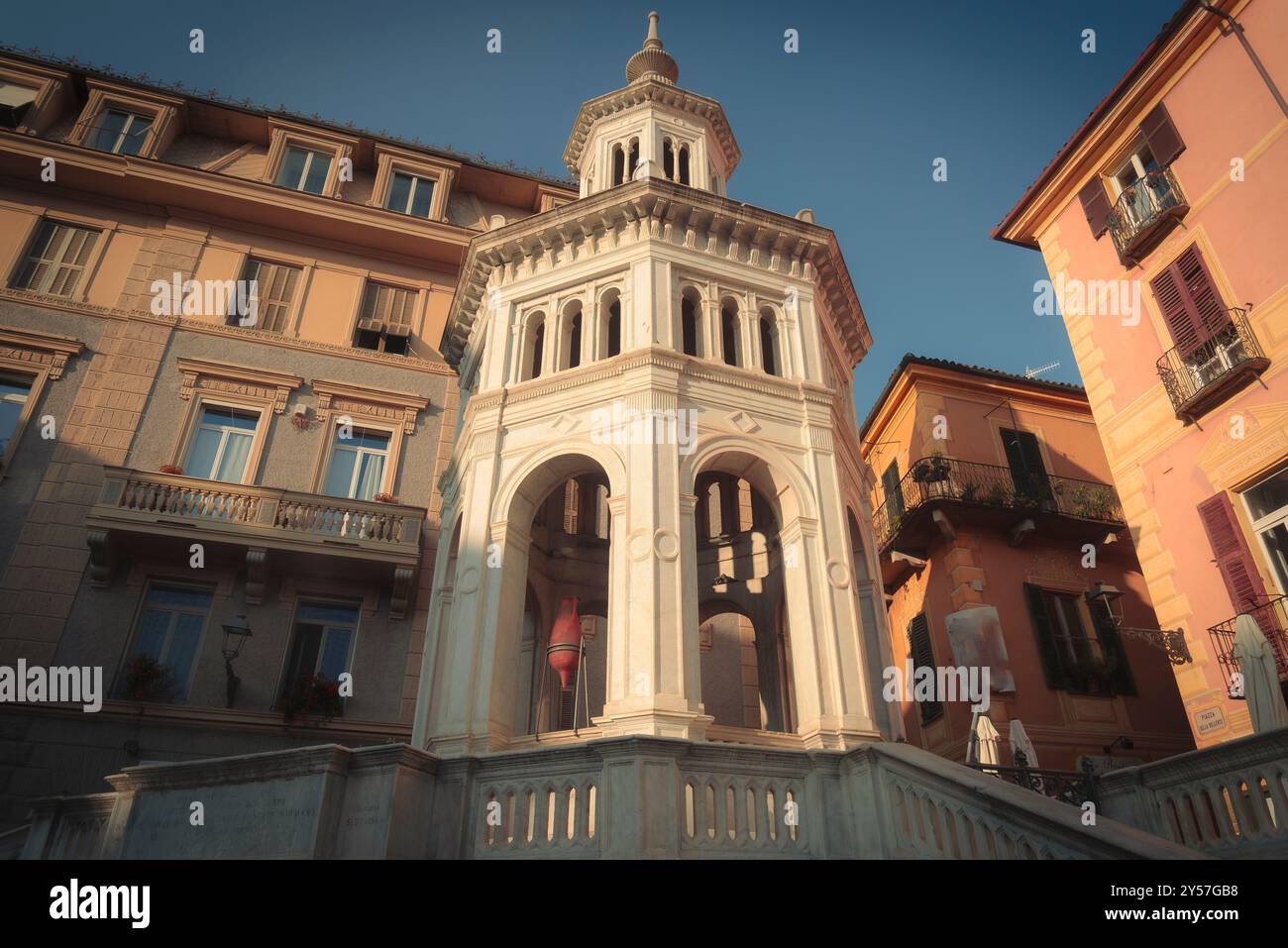 The central square of Acqui Terme, the City of wine 2024, with the ...
