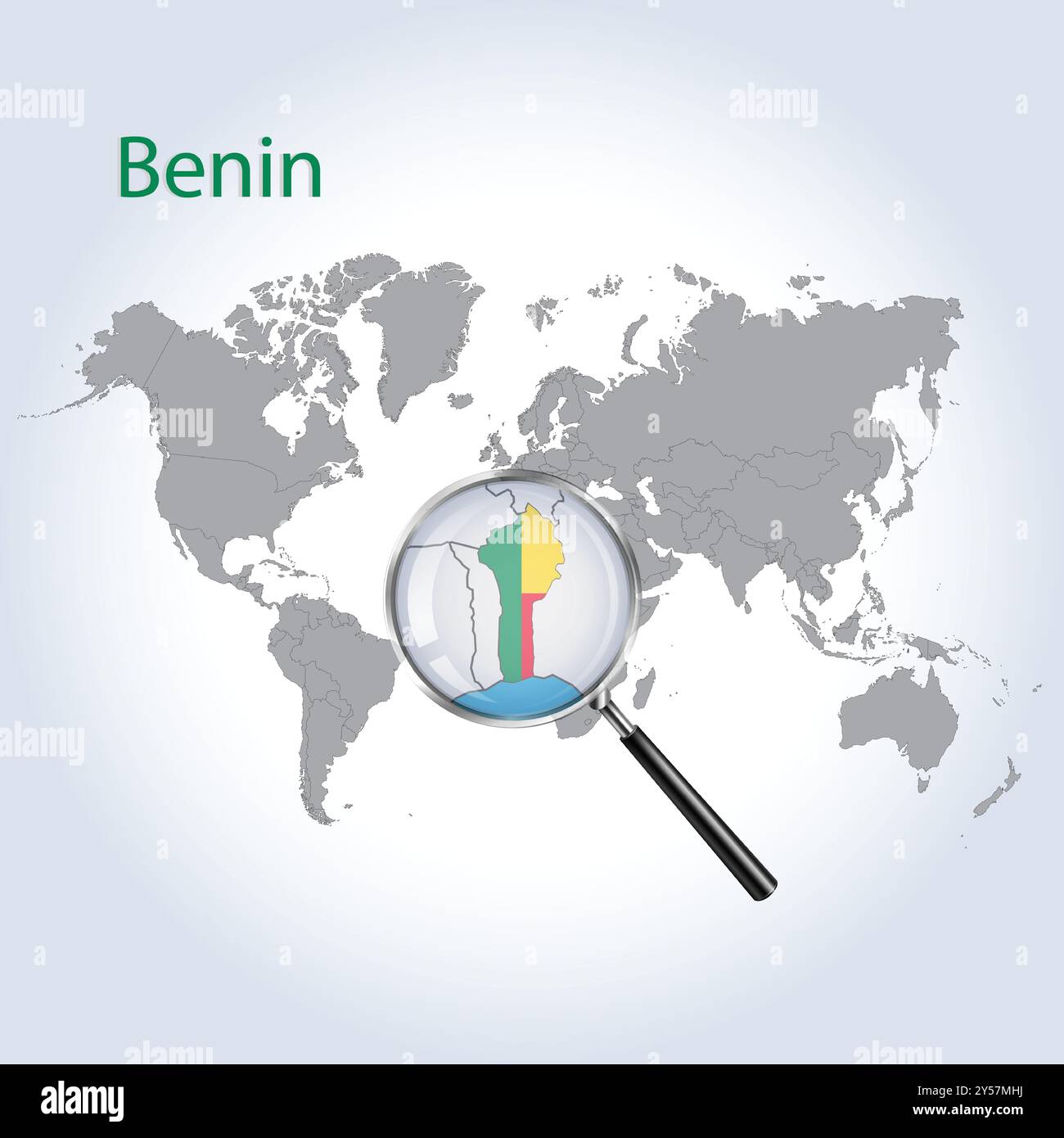 Benin magnified map hi-res stock photography and images - Alamy