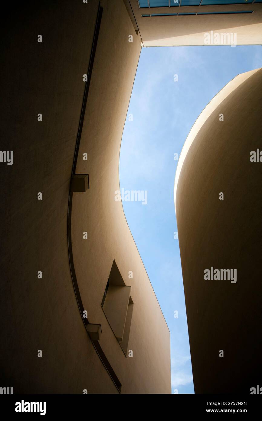 Curved lines and sharp angles create a striking view of the sky at ...