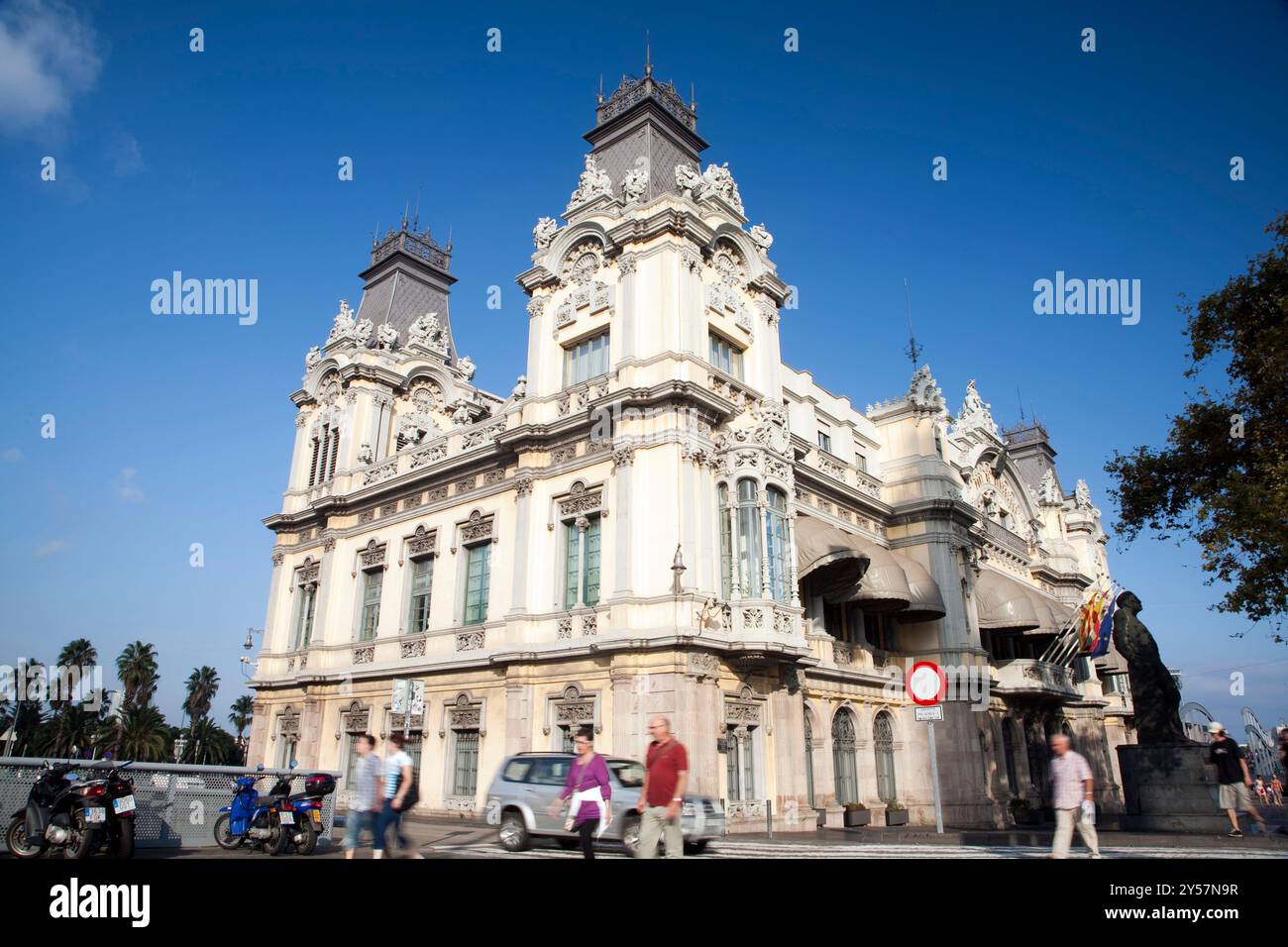Barcelona, Spain, Sept 4 2008, The ornate customs building stands ...