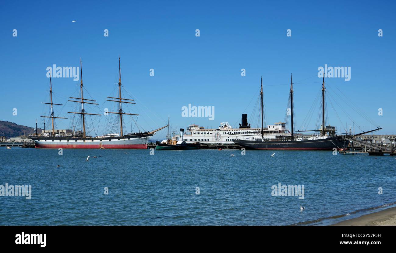 1886 Square-Rigger Balclutha, Eureka Steamboat, C.A. Thayer Lumber ...