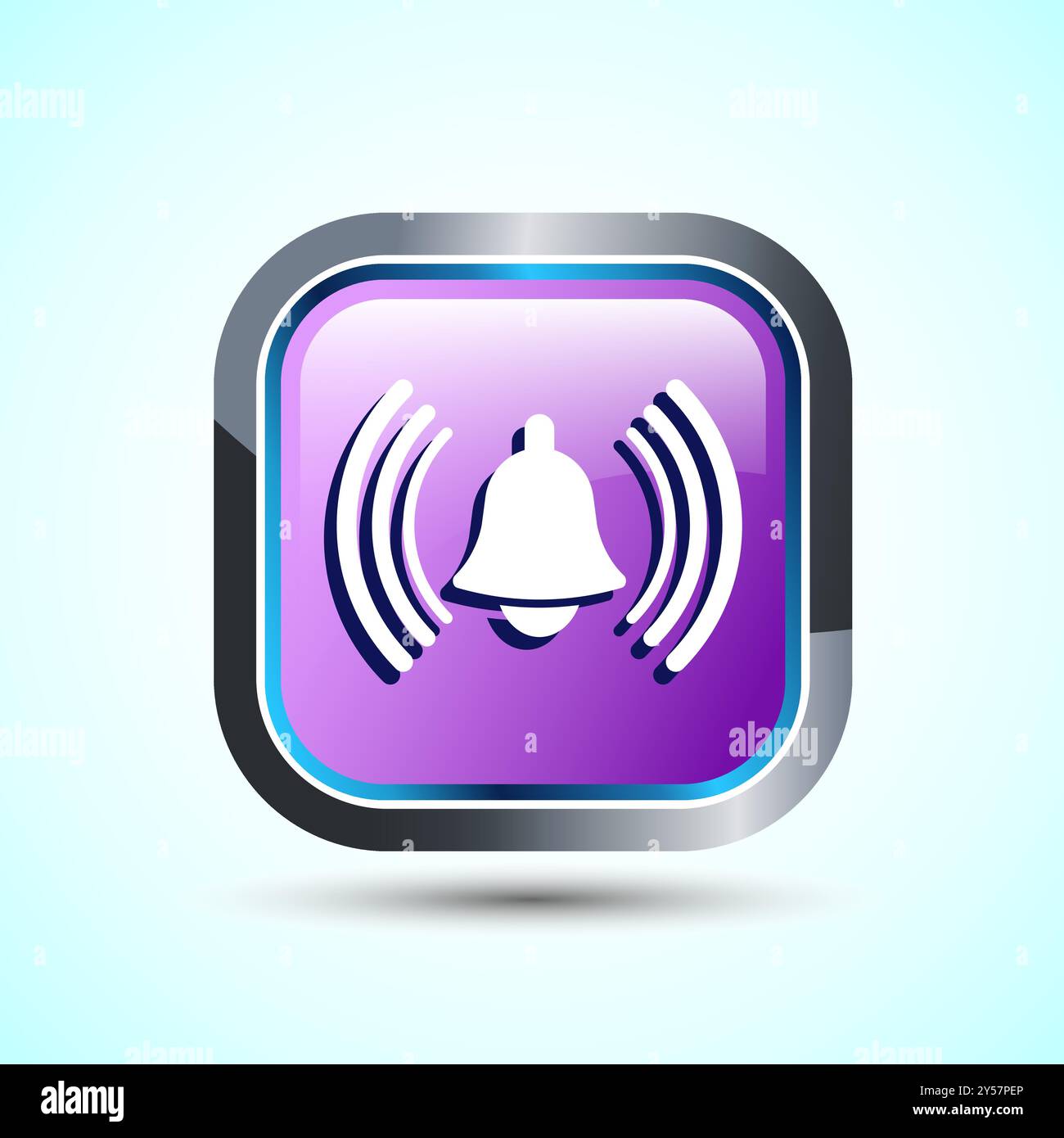 Alarm Symbol Notification Bell Icon Button Design Illustration Stock ...