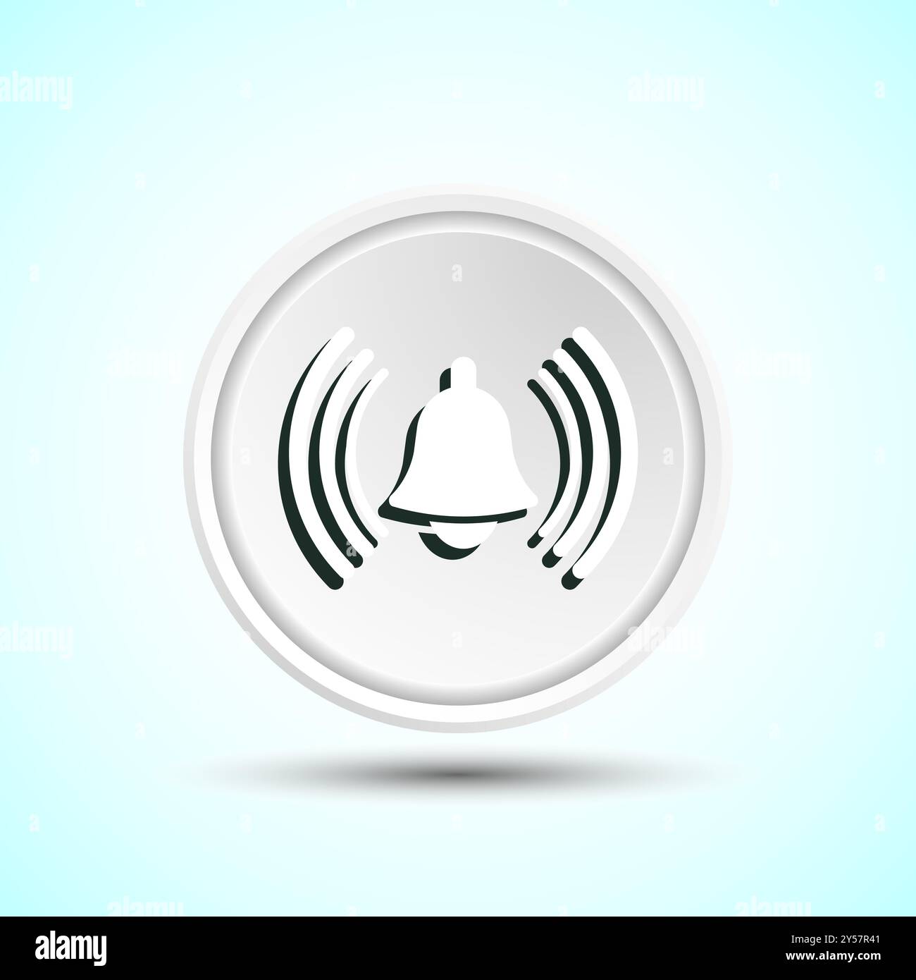 Alarm Symbol Notification Bell Icon Button Design Illustration Stock ...