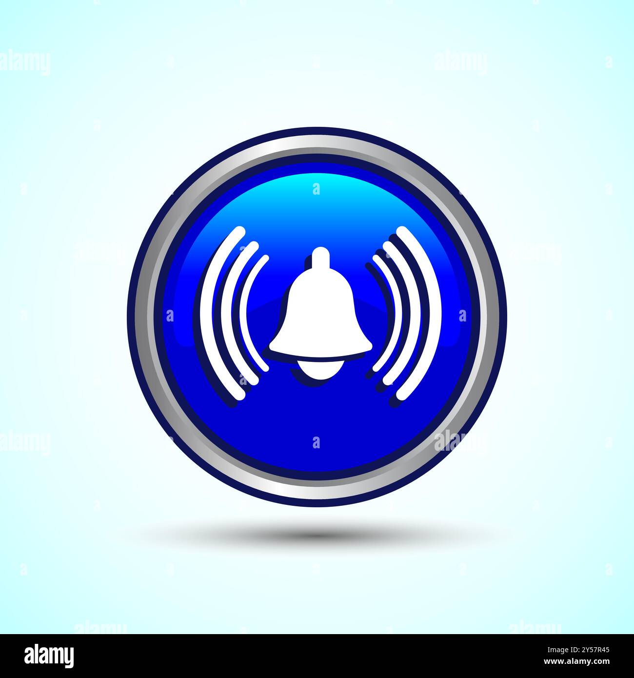 Alarm Symbol Notification Bell Icon Button Design Illustration Stock ...