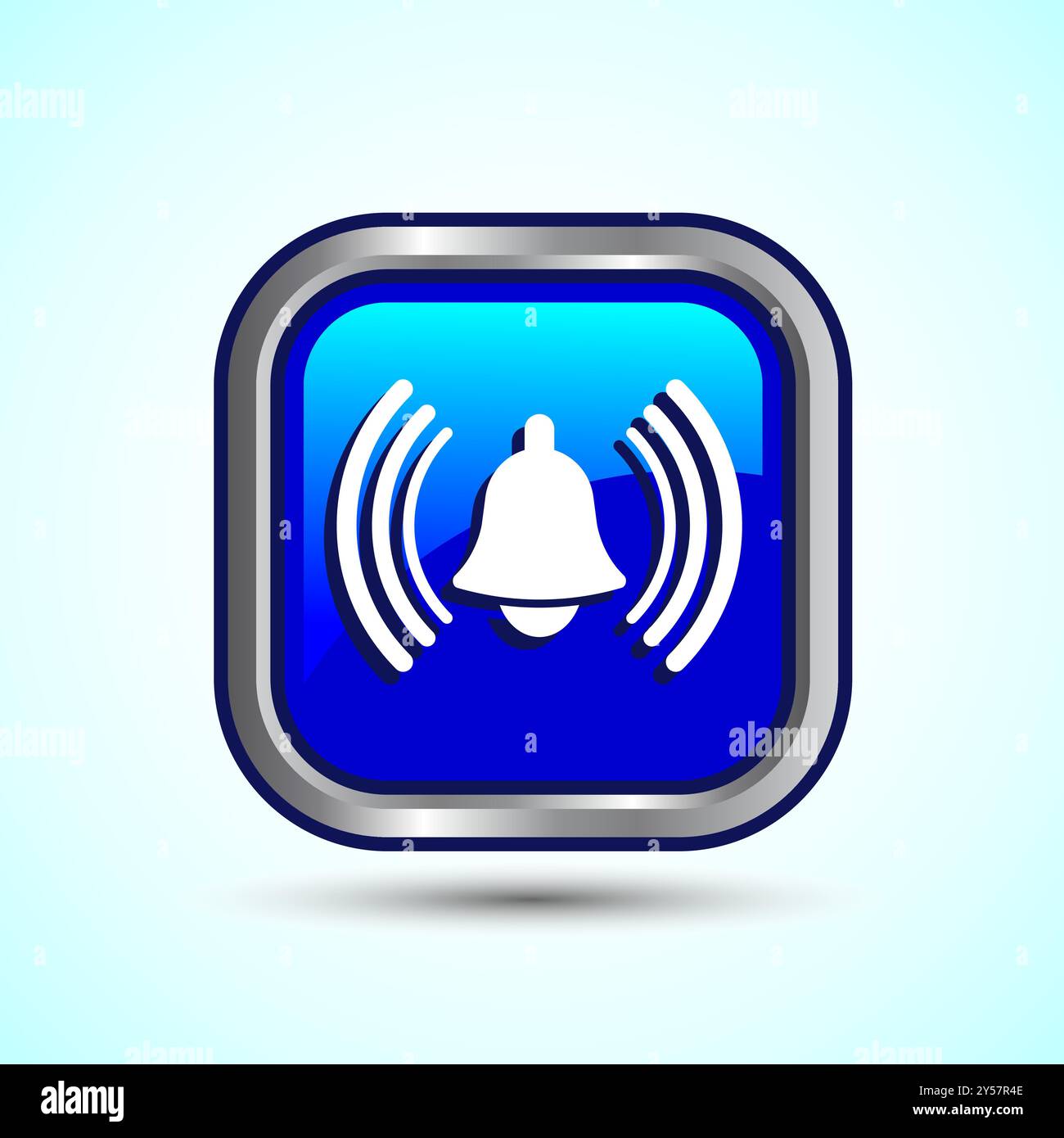 Alarm Symbol Notification Bell Icon Button Design Illustration Stock ...