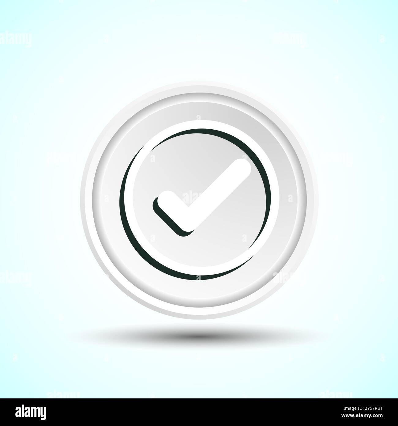 Check Mark Icon Button Set Design Illustration Tick Symbol Stock Vector ...