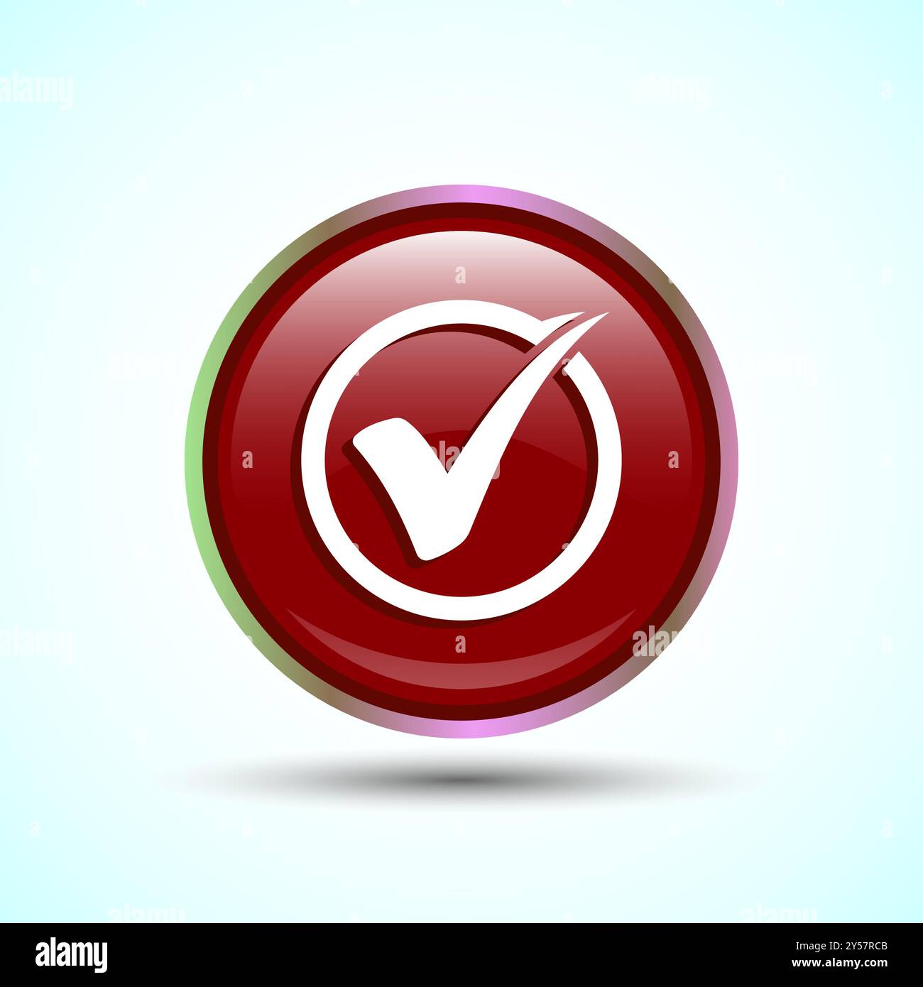 Check Mark Icon Button Set Design Illustration Tick Symbol Stock Vector ...