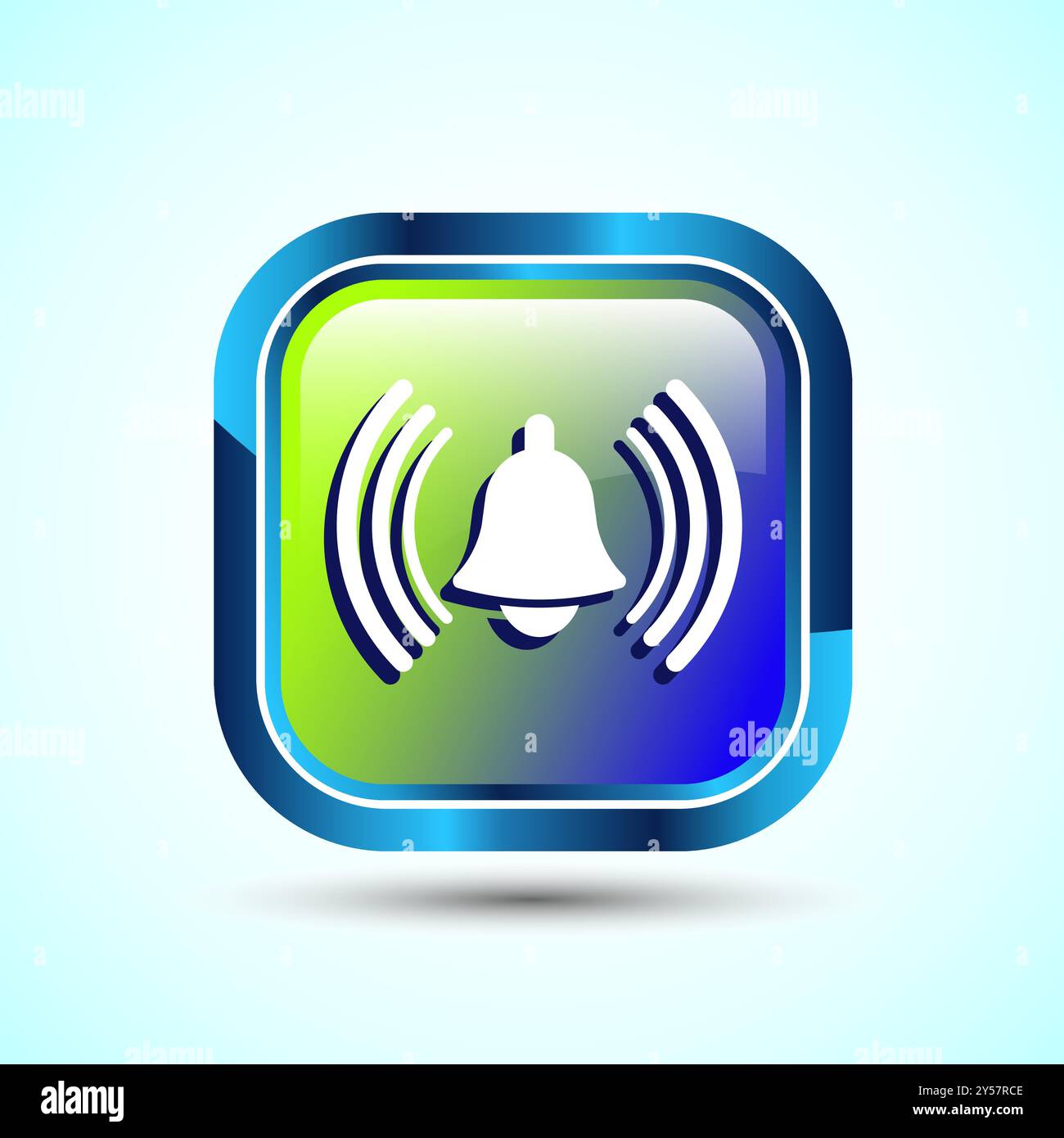 Alarm Symbol Notification Bell Icon Button Design Illustration Stock ...