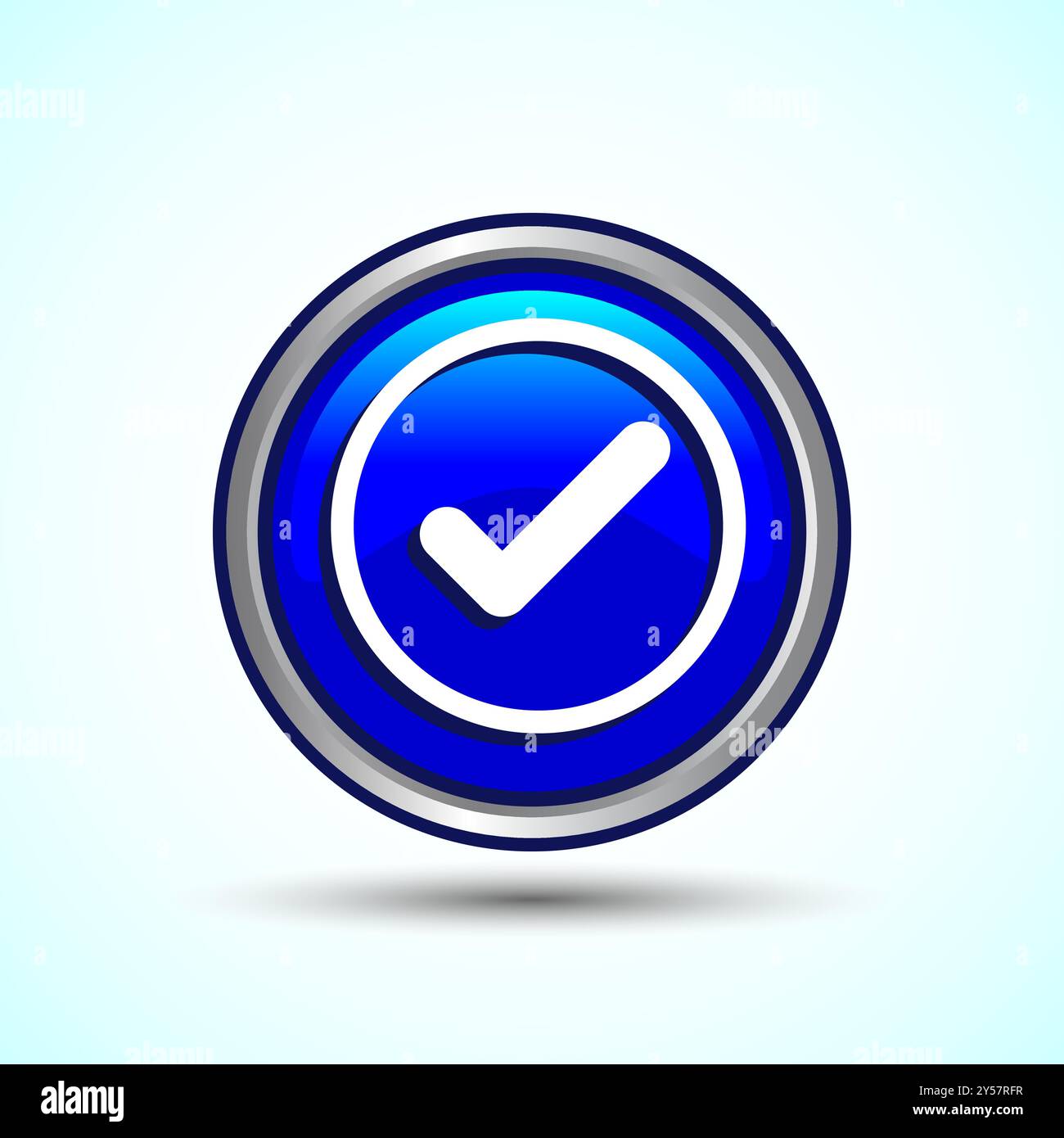 Check Mark Icon Button Set Design Illustration Tick Symbol Stock Vector ...