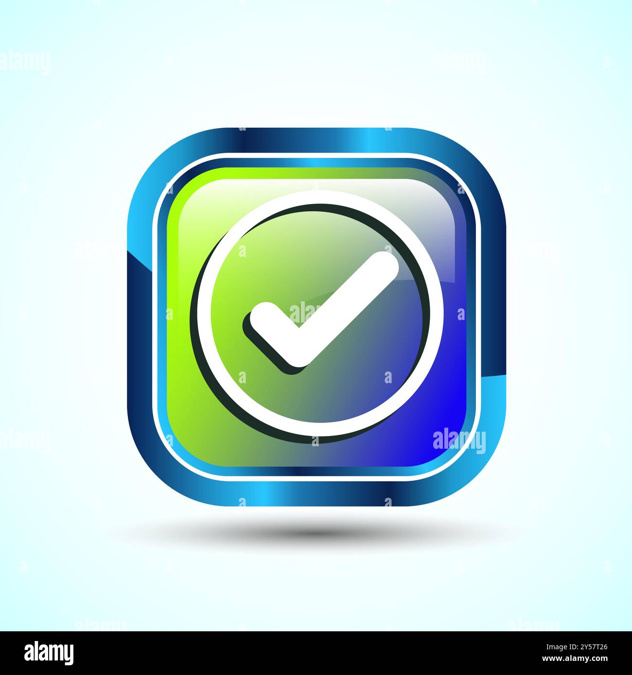 Check Mark Icon Button Set Design Illustration Tick Symbol Stock Vector ...