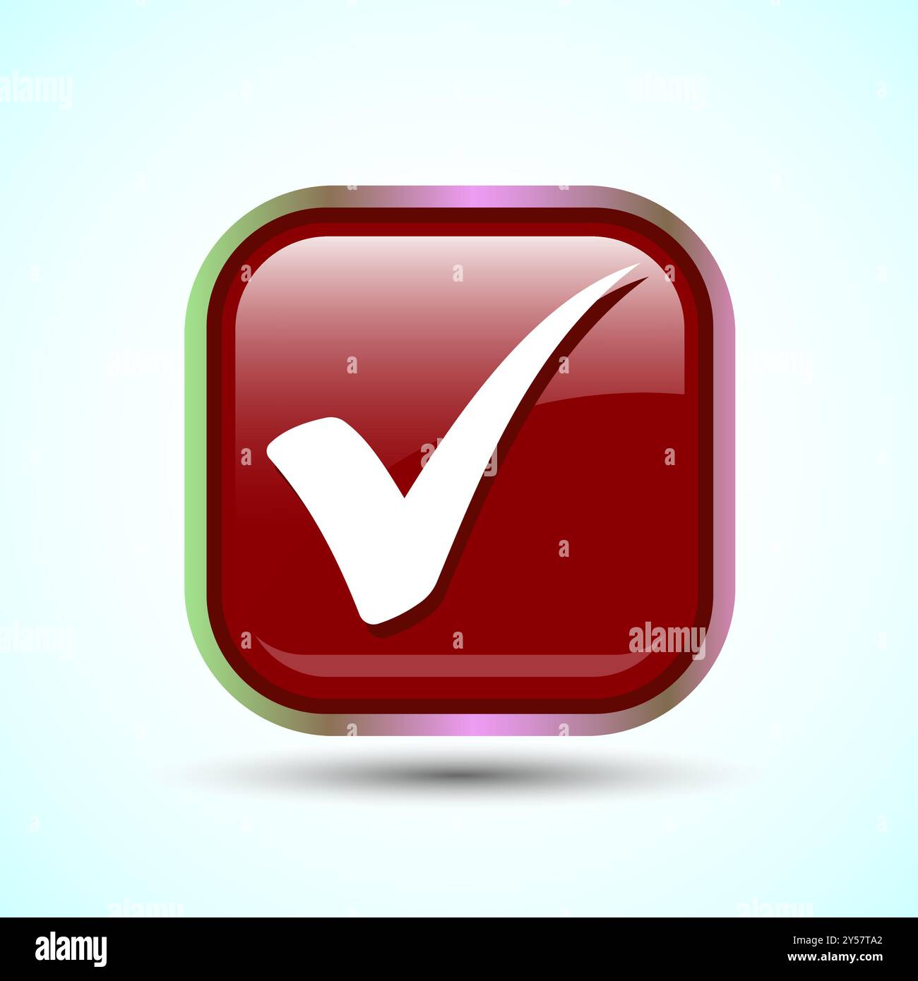 Check Mark Icon Button Set Design Illustration Tick Symbol Stock Vector ...