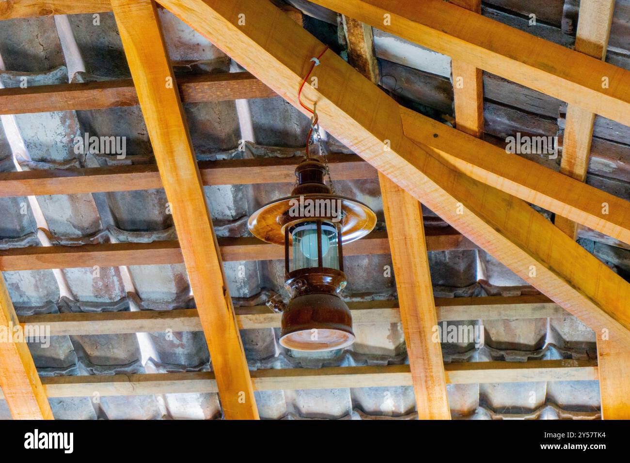 Lamps hanging roof tile hi-res stock photography and images - Alamy