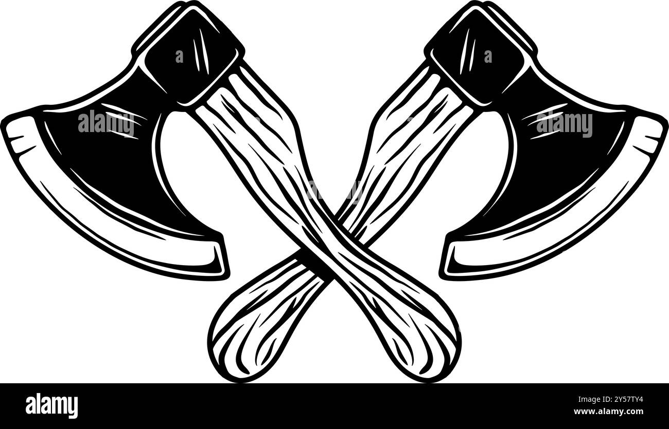 Sharp battle axes crossed hi-res stock photography and images - Alamy