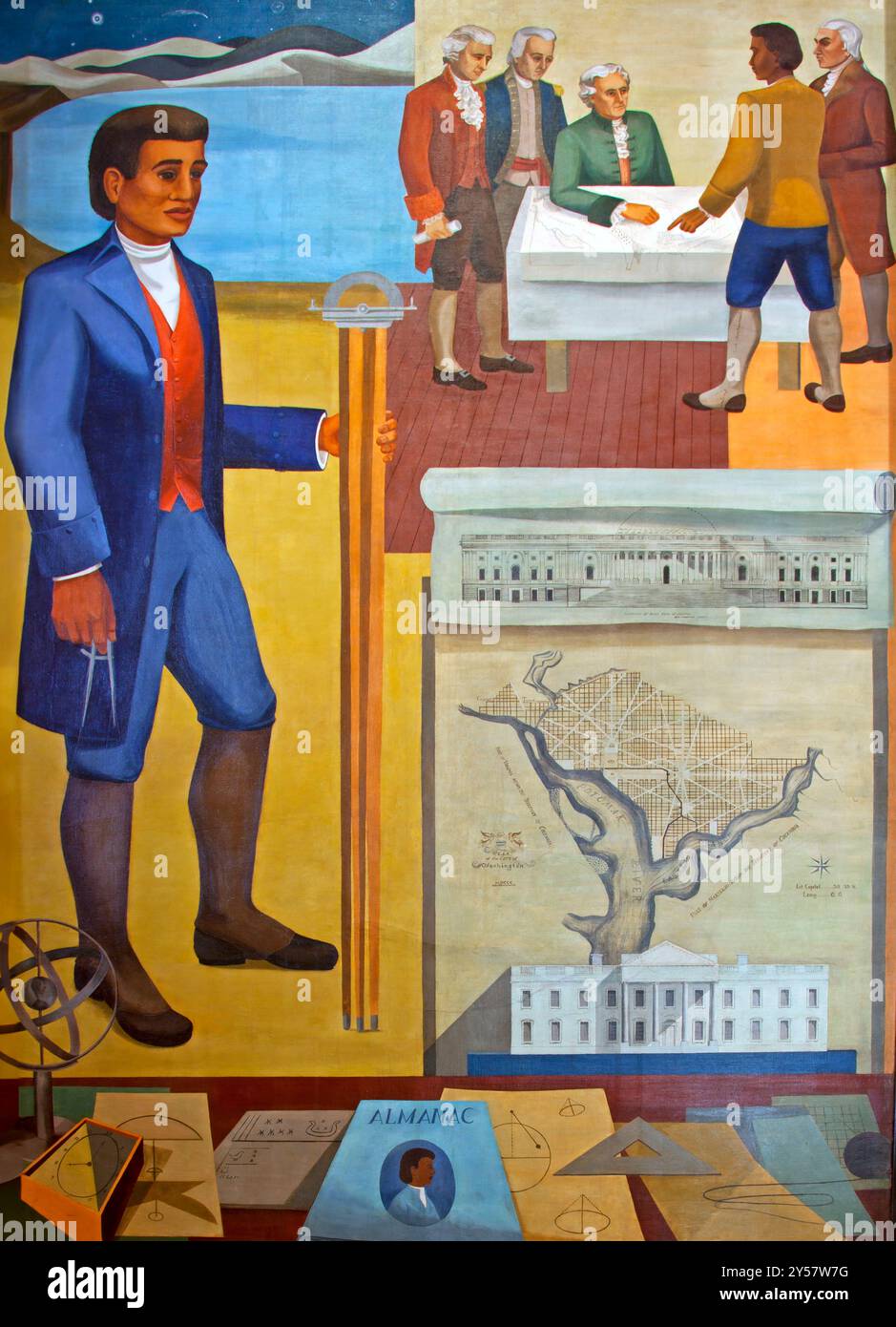 Benjamin Banneker. Portrait of the African American naturalist and ...