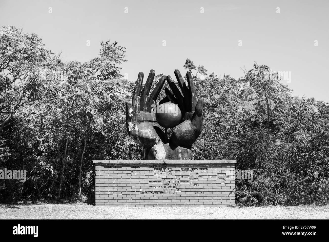 Budapest, Hungary - August 10, 2024: Workers' Movement Memorial, artist ...