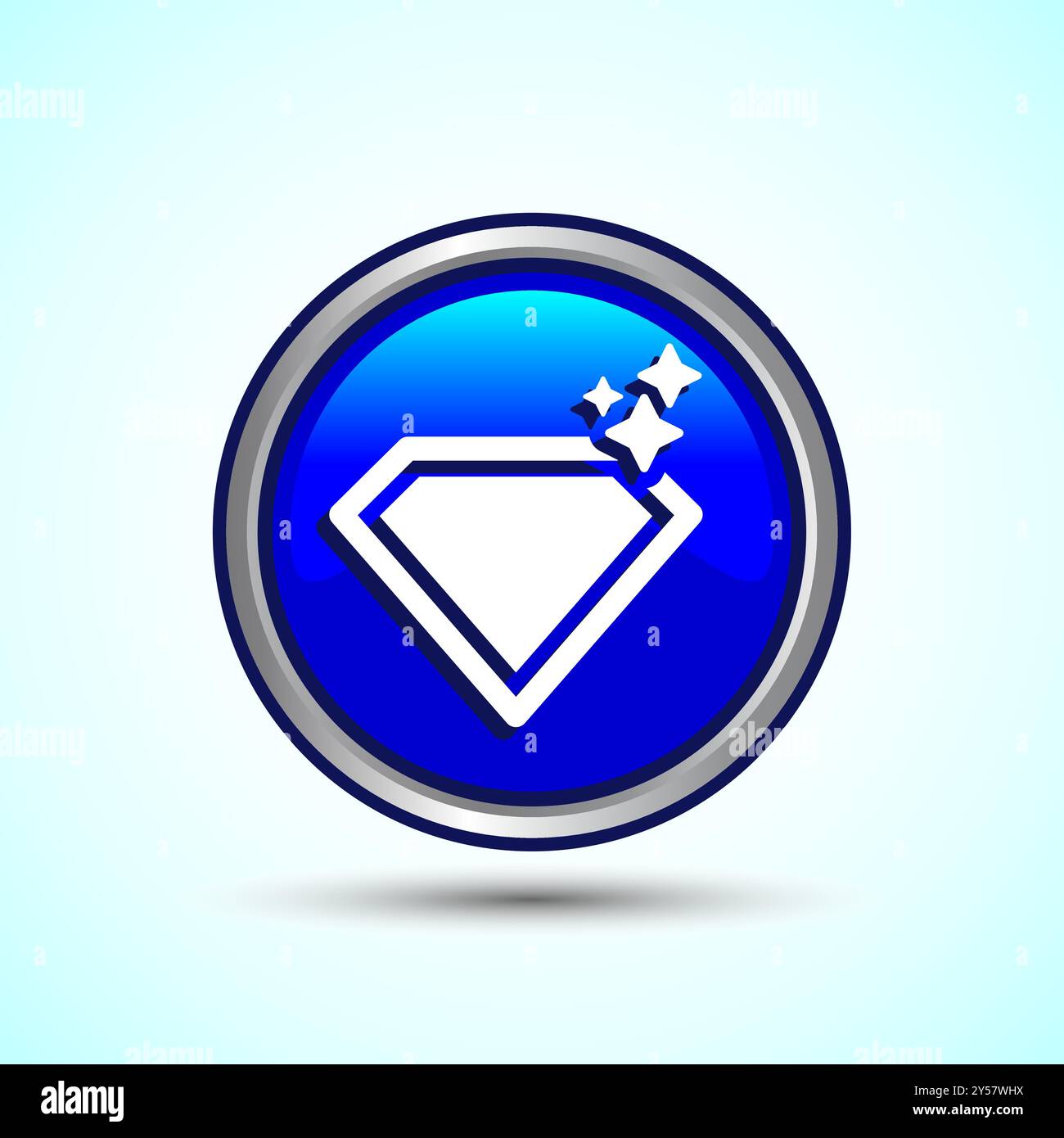 Diamond Icon Button Design Illustration. Jewel and Gem Icon Stock ...