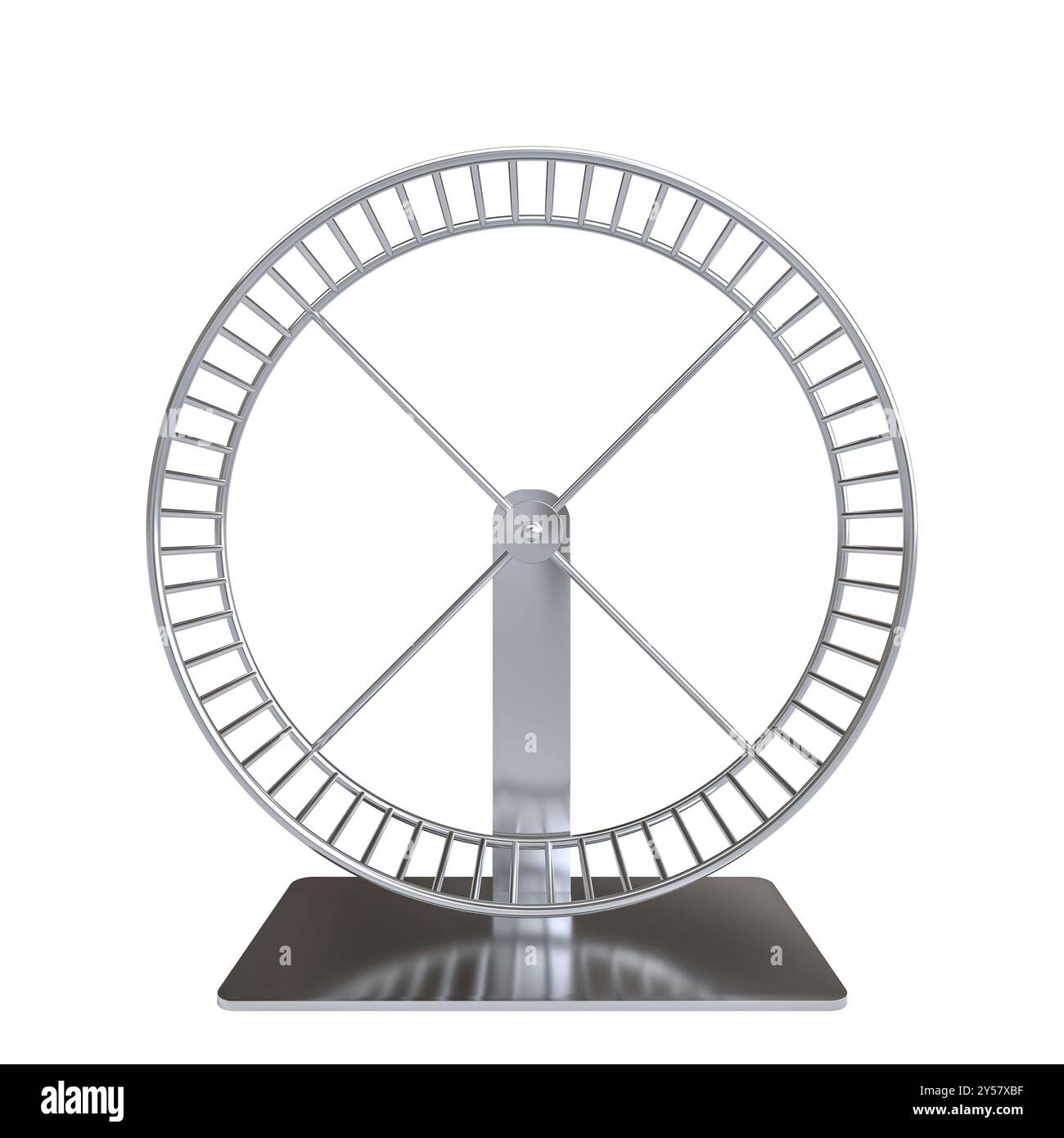 Empty metal hamster wheel transparent background, 3d image Stock Photo ...