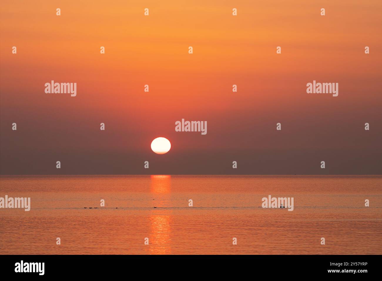 Beautiful sunrise over the Caspian Sea. Azerbaijan Stock Photo - Alamy