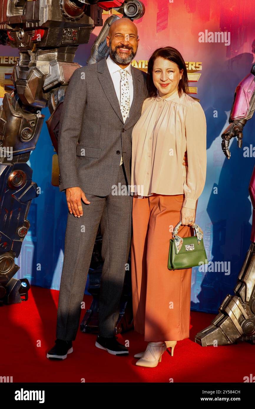 Keegan-Michael Key and Elle Key attend the Transformers One European ...