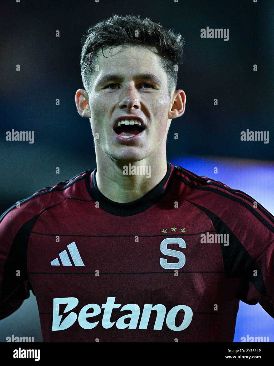 PRAGUE, CZECH REPUBLIC - SEPTEMBER 18: Martin Vitik of AC Sparta Praha ...