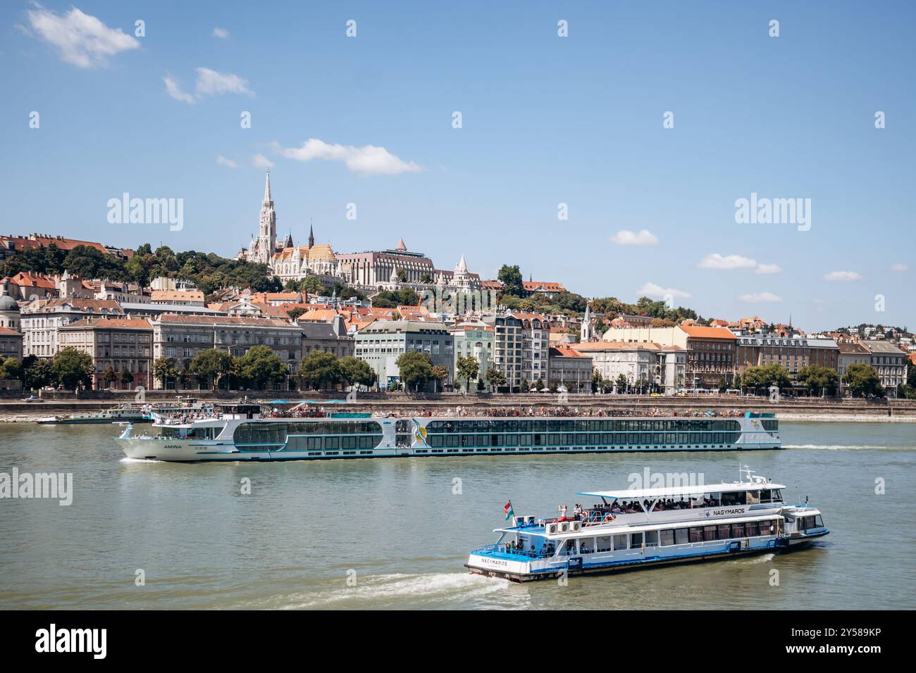 Beautiful Danube embankments in the very center of Budapest Stock Photo ...
