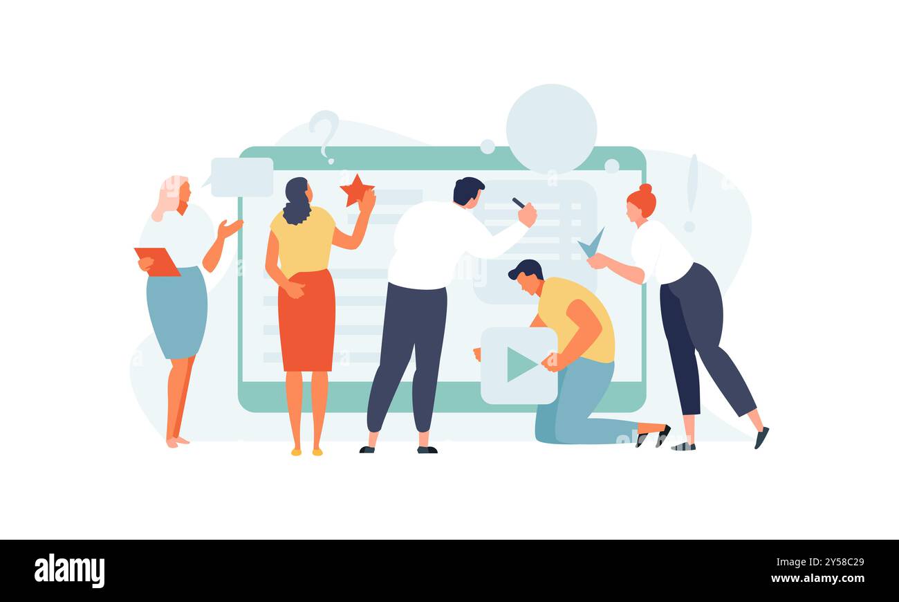 Business people team working together Stock Vector Images - Alamy