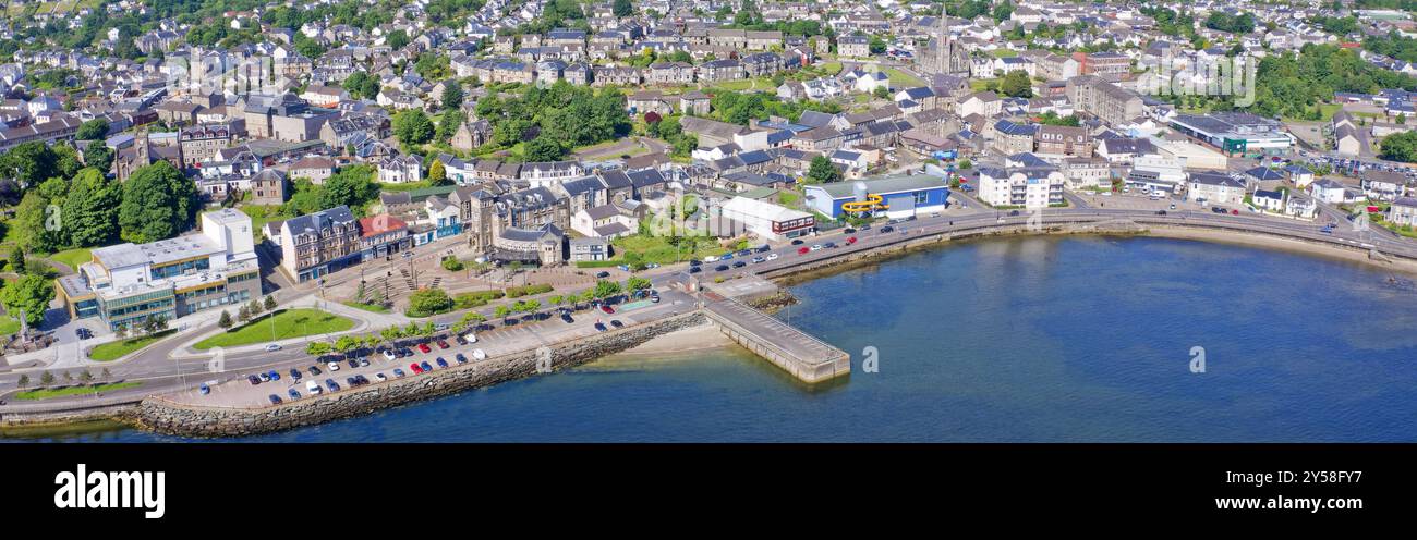 Dunoon town centre in Scotland aerial view from above Stock Photo - Alamy