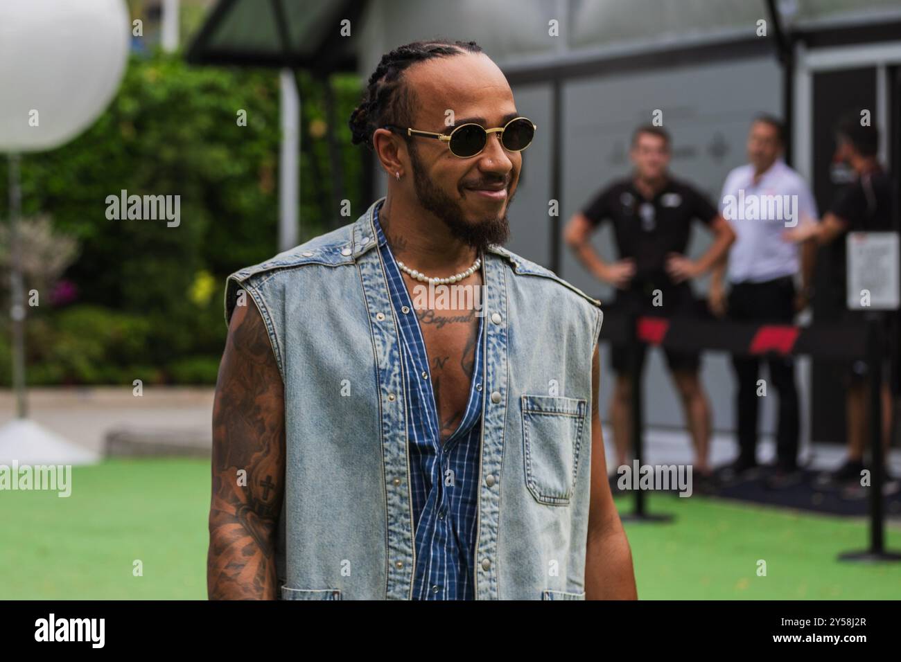 Marina Bay Street Circuit, Singapore, Singapore. 20.September.2024; Lewis Hamilton of Great ...