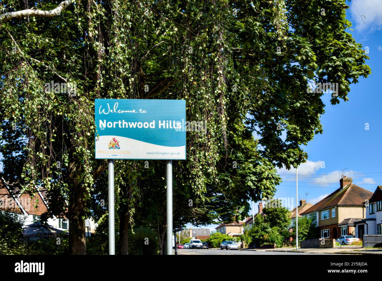 Welcome To Northwood Hills Street Sign, Borough Of Hillingdon, London ...
