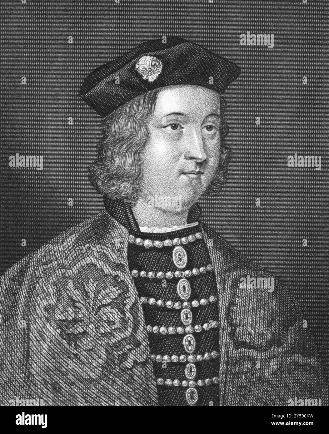 Edward IV of England (1442-1483) on engraving from 1830. King of ...