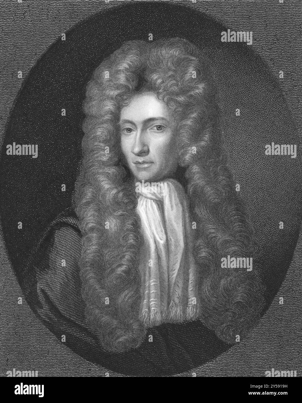 Robert Boyle (1627-1691) on engraving from the 1800s. Irish natural ...